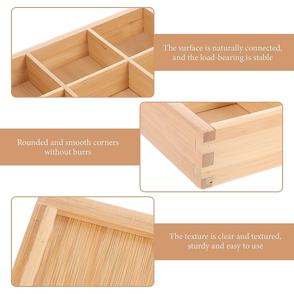 Hemoton Candy Serving Tray Wooden Divided Serving Tray 9 Section Hot Pot Food Plate Nut Candy Snack Storage Organizer Container Fruit Dish Sushi Plate Coffee Table Tray Compartment Serving Platter