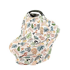 Bebe au Lait 5-in-1 Multi-Use Cover: Nursing Covers for Breastfeeding, Infinity Scarf, Nursing Shawl, Car Seat Cover, Shopping Cart Cover, Carrier Cover, Privacy Nursing Cover - Tropicana