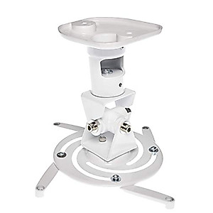 AMER Projector Mount - Ceiling Bracket LCD DLP Tilt 360° Swivel 30lbs (White)
