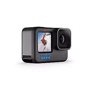 GoPro HERO10 Black - Waterproof Action Camera with Front LCD and Touch Rear Screens, 5.3K60 Ultra HD Video, 23MP Photos, 1080p Live Streaming, Webcam, Stabilization