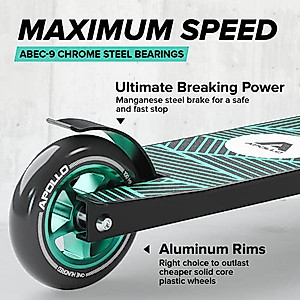 APOLLO Pro Scooter Genius Pro 4.0 - Trick Scooter for Teens & Adults - Pro Scooters for Kids, Freestyle Pro Scooter, Trick Scooters for Teens 12 Years and up, 220 LBS