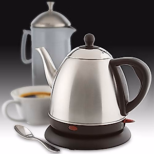 Chantal Electric Kettle, Royale Series, 32 OZ, Stainless Steel BPA-Free, Boil-Dry Guard, Multi-use Spout, (Silver)