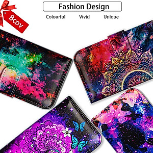 Bcov Galaxy S23 Ultra Case, Tribal Elephants Pattern Leather Flip Phone Case Wallet Cover with Card Slot Holder Kickstand for Samsung Galaxy S23 Ultra