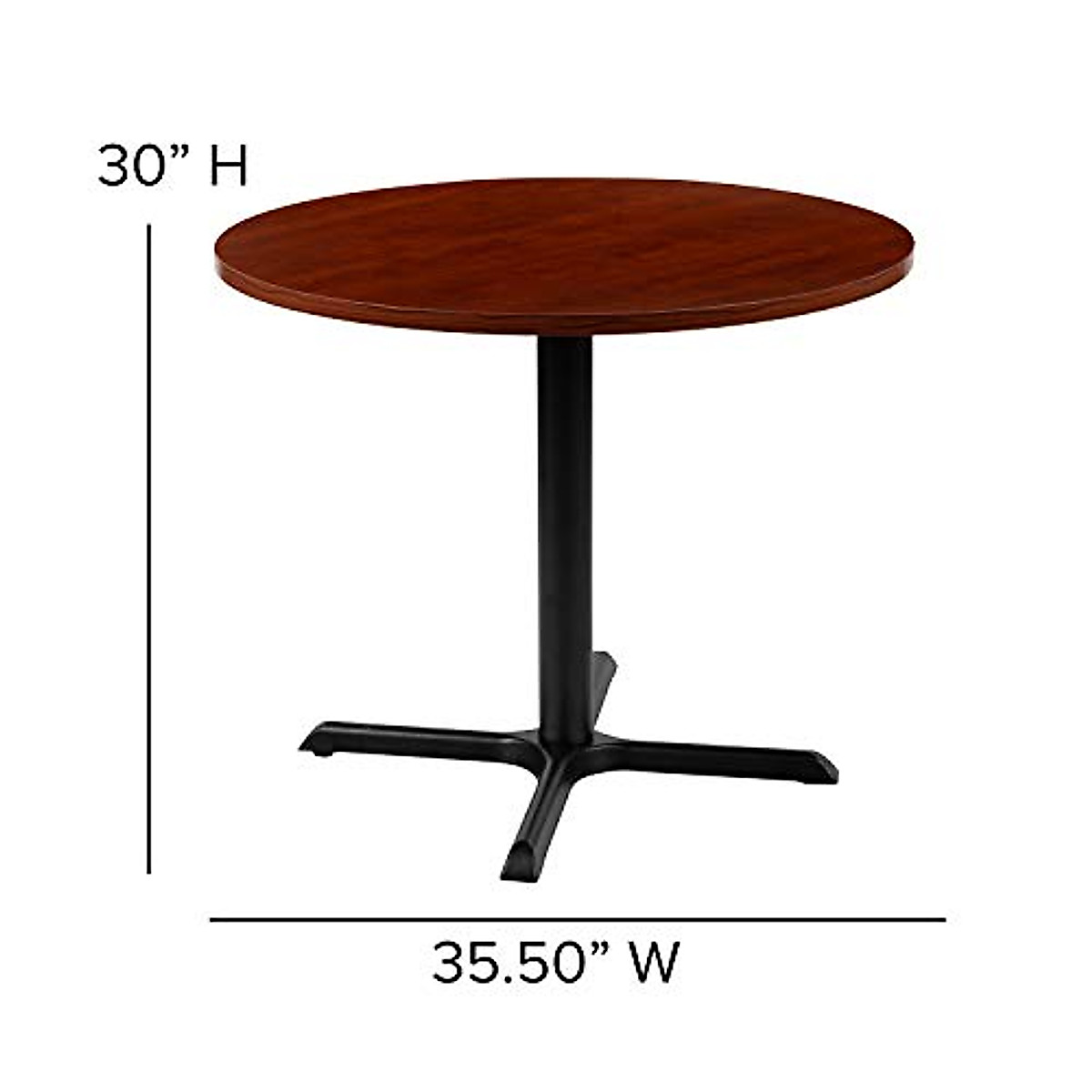 BizChair 36" Round Multi-Purpose Conference Table in Cherry - Meeting Table for Office