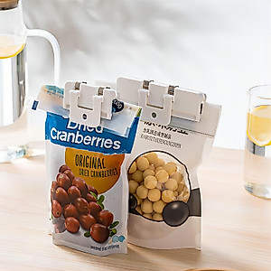 KINTEGOOD 8 PCS Upgrade Magnetic Chip Clips, Food Clips Bag Clips for Food Kitchen Clips for Food Packages, Chip Bag Clips Wide Open Bag Clips for Food Storage Chip Clips with Tight Seal Grip