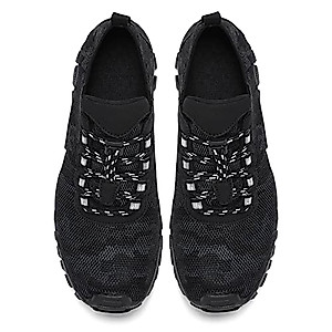 Racqua Mens Womens Hiking Water Shoes Outdoor Sport Climbing Walking Swim Fishing Shoes Quick Dry Breathable Non-Slip Aqua Shoes Black 11.5 W/10.5 M