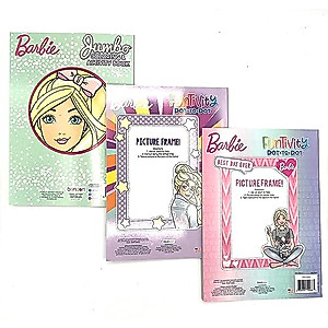 Barbie Coloring Book Funtivity Dot-to-Dot Activity Set for Kids, Toddlers - Set of 3 Books Bright Ideas, Strong Bond, Love And 16pk Barbie Crayons