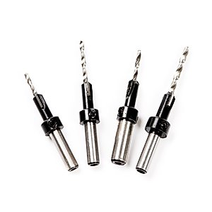 5 Pcs Adjustable Depth Round Shank Woodwork Tapered Countersink Hole Drill Bit Set,0.3"/8mm Shank