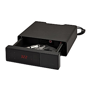 Hornady Rapid Safe Night Guard – Nightstand Gun Safe with RFID Reader, Clock, USB Ports – RFiD Safe for Fast, Multiple Method Entry – Includes Rapid Safe, 3 Methods of Entry and Security Cable