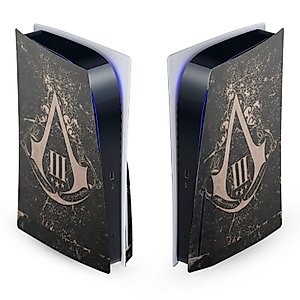 Head Case Designs Officially Licensed Assassin's Creed Old Notebook III Graphics Vinyl Faceplate Sticker Gaming Skin Decal Cover Compatible With Sony PlayStation 5 PS5 Disc Edition Console