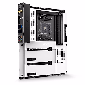 NZXT N7 B550 - N7-B55XT-W1 - AMD B550 chipset (Supports AMD Socket AM4 Ryzen CPUs) - ATX Gaming Motherboard - Integrated Rear I/O Shield - Wifi 6 connectivity - White