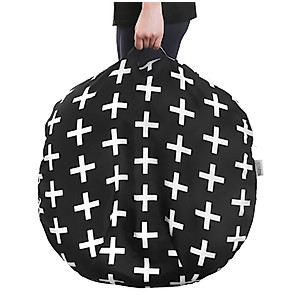 Mila Millie Water Resistant Removable Cover for Newborn Lounger | Unisex Swiss Cross Design | Premium Quality Soft Wipeable Fabric (Swiss Cross)