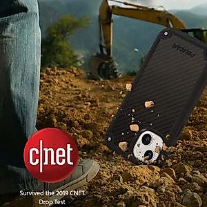 Pelican Shield Kevlar Series - iPhone 13 Case - 21ft Military Grade Drop Protection, Compatible with Wireless Charging - With Belt Clip Holster Kickstand - Heavy Duty Rugged Case for iPhone 13 - Black