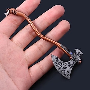 SONGCHANGJEWELRY Game GOW Ragnarok Keychains - Kratos Leviathan Axe Cosplay Metal Keychain - Christmas Gifts for Men Teens Fan (Leviathan Axe Keychain)