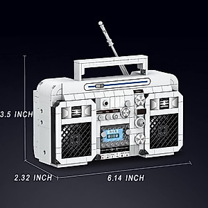 Uvini Adult Building Set, Classic Retro Series, Adult Building Set, Construction Brick Set Best Gift for Adult, Teens, Collectible Model to Build, Radio 645pcs