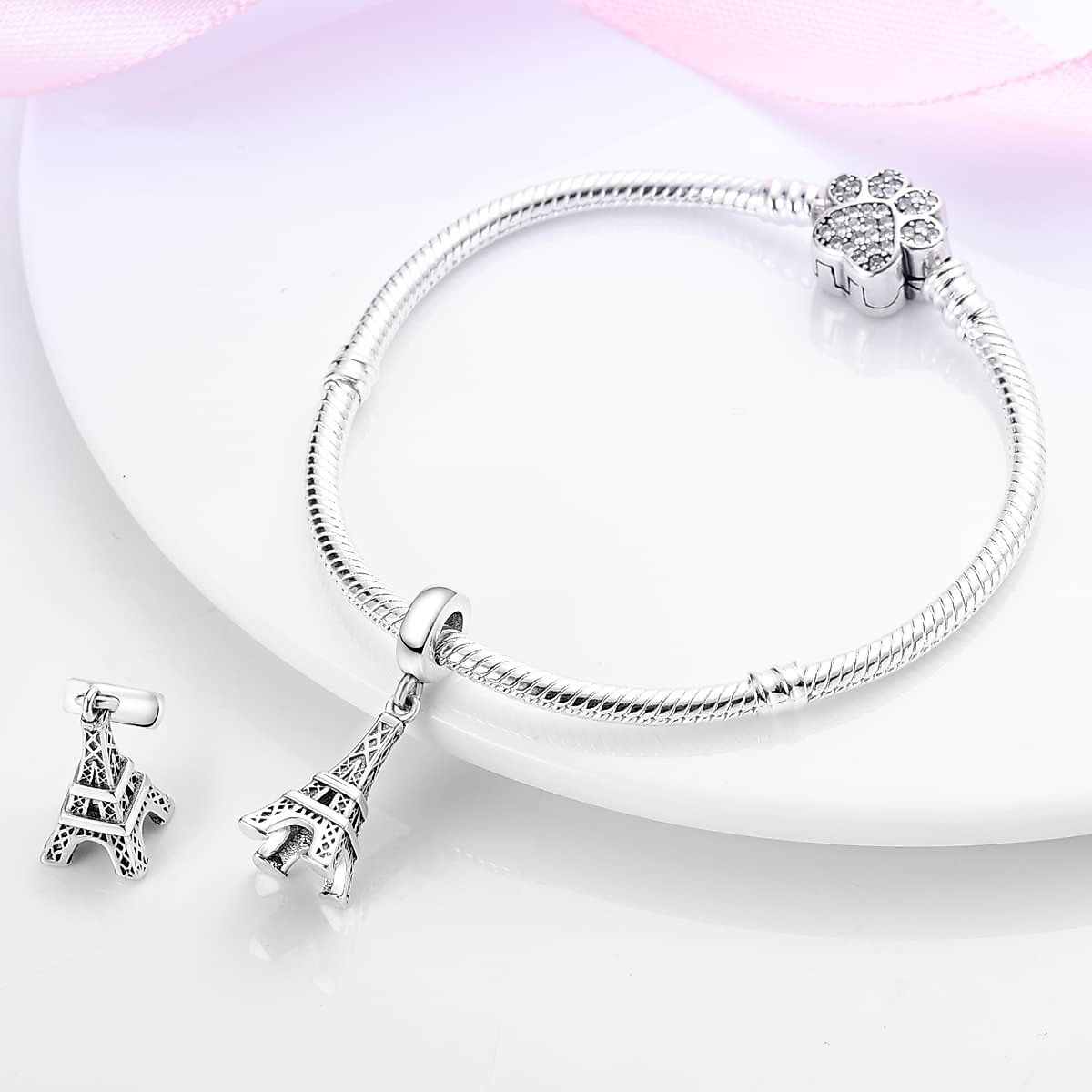 Hapour 925 Sterling Silver Charms for Charm Bracelets Necklace European Jewelry Pendant Beads Charm for Women Mom