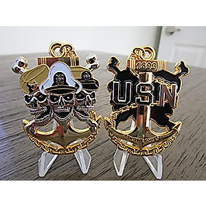 Set of 6 USN CPO Navy Chief Goat Locker Chief Petty Officer Challenge Coins