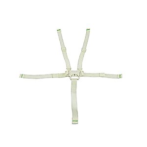 F-Price Replacement Part for Fisher-Price Cradle 'n Swing - Fits Many Models ~ 5 Point White Strap ~ Waist, Crotch and Shoulder
