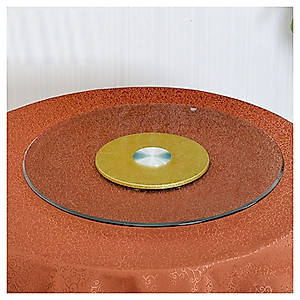 Dxcaicc Dining Table Glass Turntable,Glass Lazy Susan Turntable Dining Table,Round Tempered Glass with Silent Bearing centerpieces,Steady Swivel Dining Table Glass Serving Tray,C,80cm