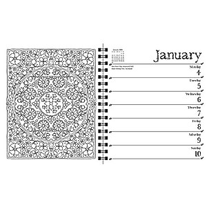 Johanna Basford 2021 Weekly Coloring Planner Calendar
