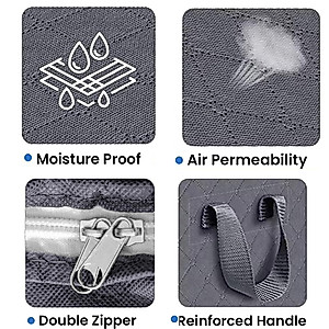 Frlanse 6 Pack 60L/90L Extra Large Moving Bags Comforter and Blanket Storage Bins With Lids Foldable Storage Bags For Clothing, Blanket, Comforters, Bed Sheets, Pillows