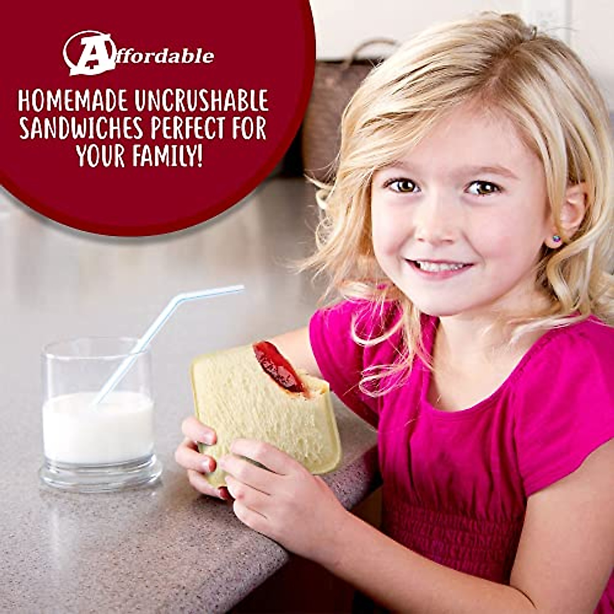 Affordable Sandwich Cutter and Sealer for Kids Lunch Box and Pocket Sandwich Maker, Remove Bread Crust, Make DIY Pocket Sandwiches