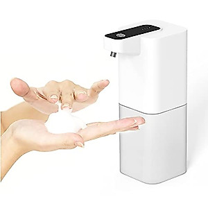 Eforcase Soap Dispenser, Automatic Foaming Hand Soap Dispenser Touchless Foam Soap Dispenser Rechargeable Bathroom Countertop Soap Pump for Bathroom Kitchen 15.2oz/450ml