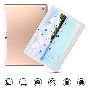 Smart Tablet, 10.1in HD IPS Large Screen, 2G RAM 32G ROM Quad Core, 2MP Front Rear 5MP with Flash, Metal CNC High Gloss Edge Body, 4000mAh Tablet for Android 7.0(USA)