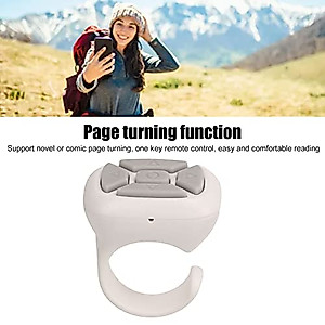Remote App Page Turner, 5.3 Remote Control Long Remote Control Convenient USB Recharge for Camera Shutter (White)