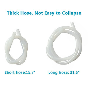 Sink Soap Dispenser Extension Tube kit with Upgraded Check Valve, 47” Silicone Tube, Not Easy to Bend, Stopper Cap to Fit Most Soap Containers, No Need to Fill The Little Bottle Again