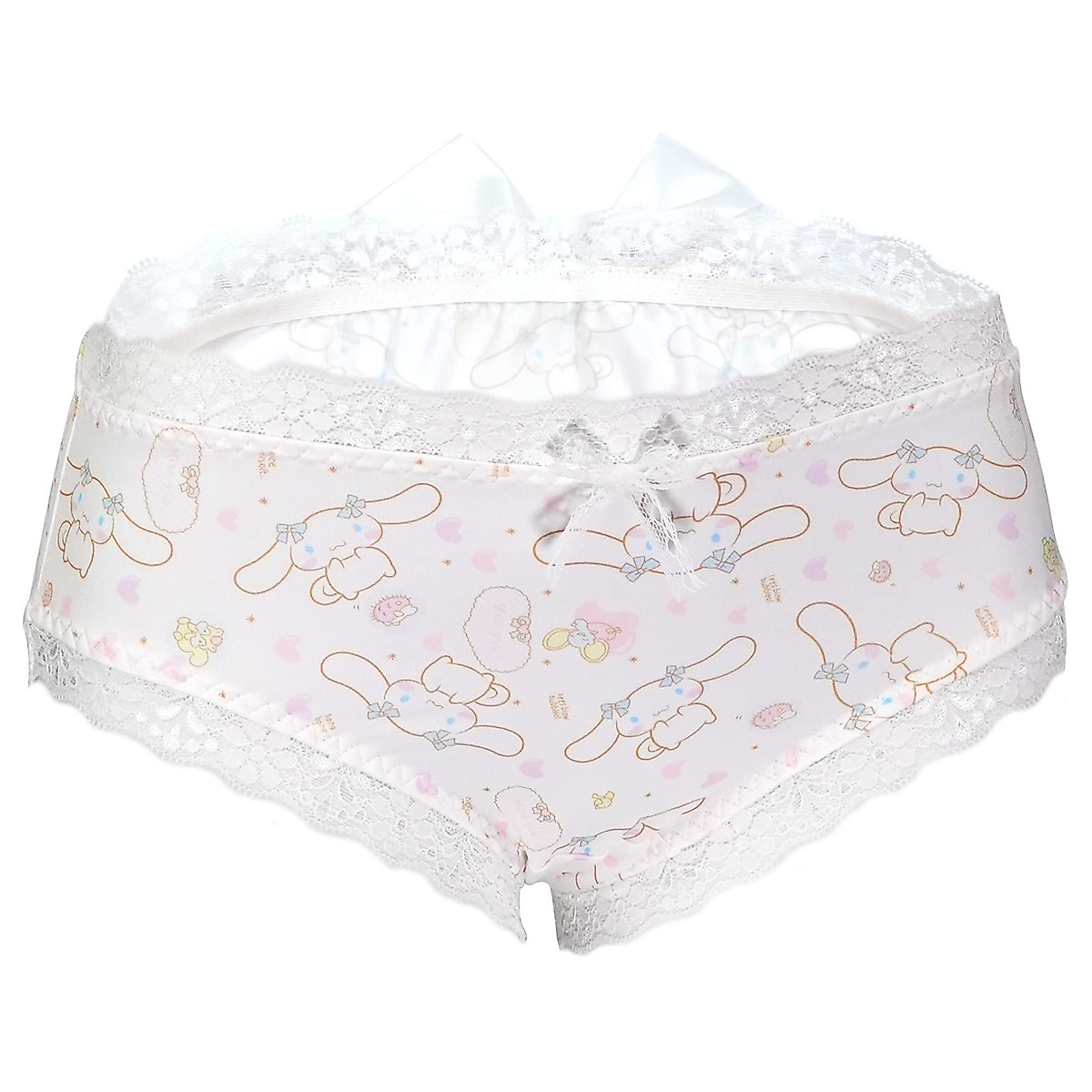 Paloli Women’s Cute Wirefree Lingerie Set, Cinnamoroll Bikini Set Ruffle Trim Bra And Panty - 100% Cotton