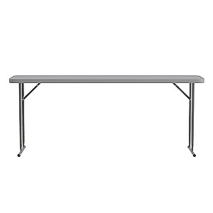 Flash Furniture Kathryn 6-Foot Gray Plastic Folding Training Table, Grey