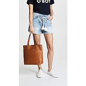 Madewell Women's Medium Transport Tote, English Saddle, Tan, Brown, One Size