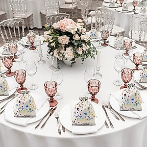 SumDirect Burlap Gift Bags with Drawstring - 20Pcs 5x7 Inch Small Christmas Burlap Bags，Color Star Linen Jewelry Pouches for Wedding Favors