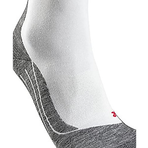 FALKE Men's RU4 Endurance Running Socks, Mid Calf, Medium Cushion, Athletic, Breathable Quick Dry, Organic Cotton, White (White-Mix 2020), 10.5-11.5, 1 Pair