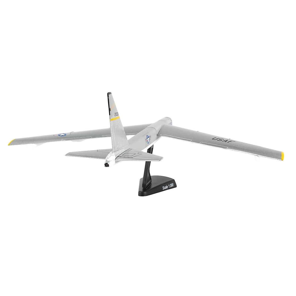 Daron Worldwide Trading Postage Stamp USAF B-52 Stratofortress 1/300 Silve Airplane Model