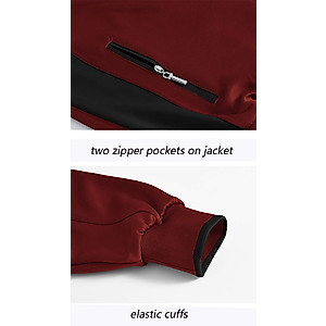 YSENTO Men's Tracksuits Sweat Track Suits Set 2 Piece Jogging Suits Warm Up Sweatsuits Outfits Red L