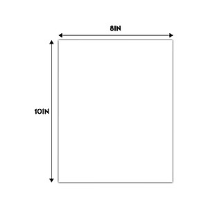 Golden State Art, Pack of 50, 8x10 Inch White Backing Boards