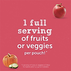 Beech-Nut Baby Food Pouches Variety Pack, Veggie Purees, 3.5 oz (18 Pack)