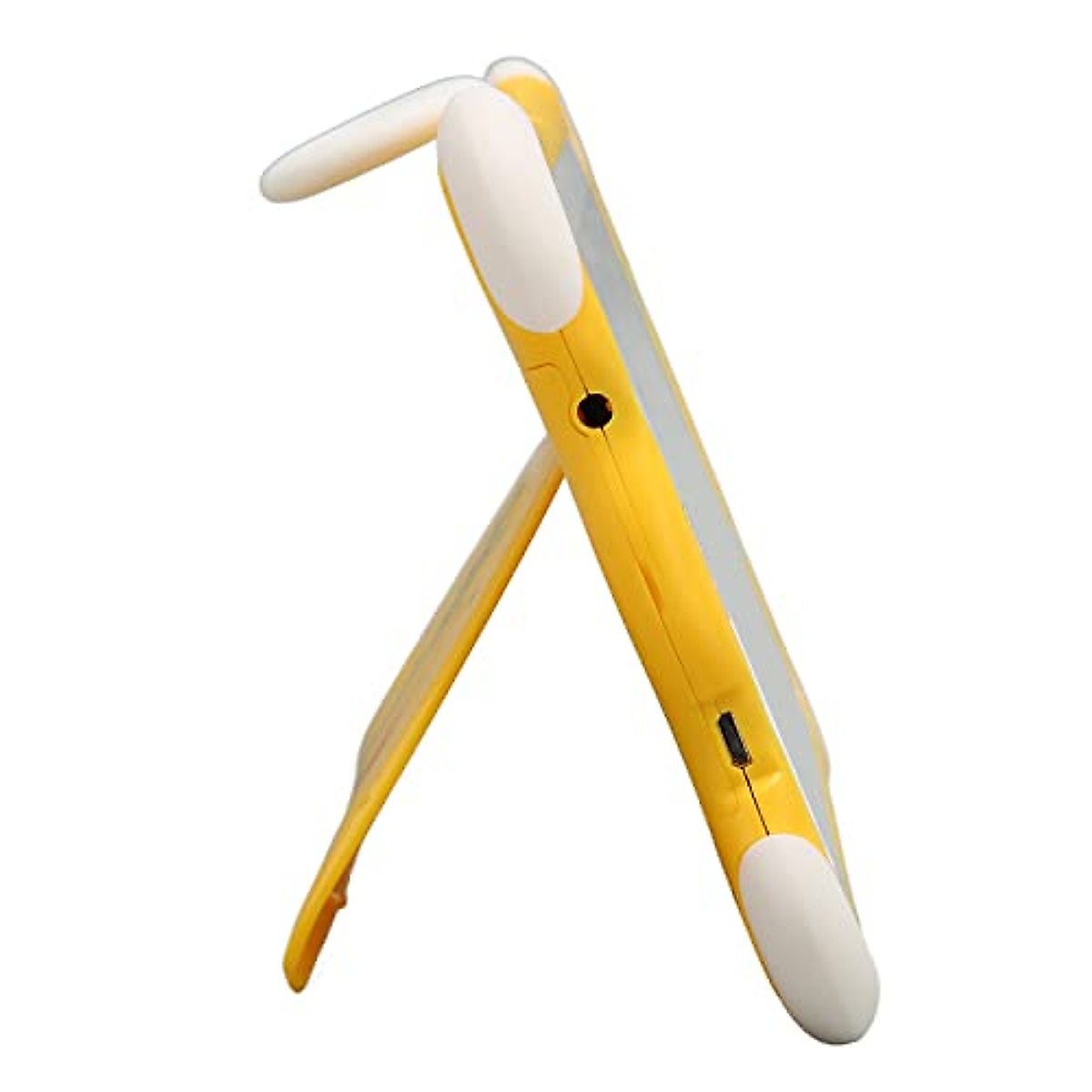 Qinlorgo Kids Tablet, Yellow Eye Protection MTK6582 CPU Processor Triple Slot 3GB+32GB WiFi Kids Tablet for Watching Cartoons (US Plug)