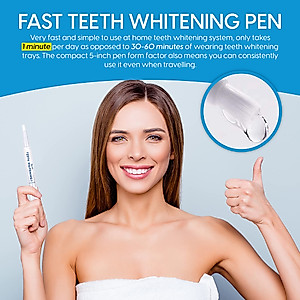 Teeth Whitening Pen - 3 Pens, 35% Carbamide Peroxide, Effective & Painless Whitening, Perfect for Sensitive Teeth, No Sensitivity, Travel-Friendly, Natural Mint Ingredient