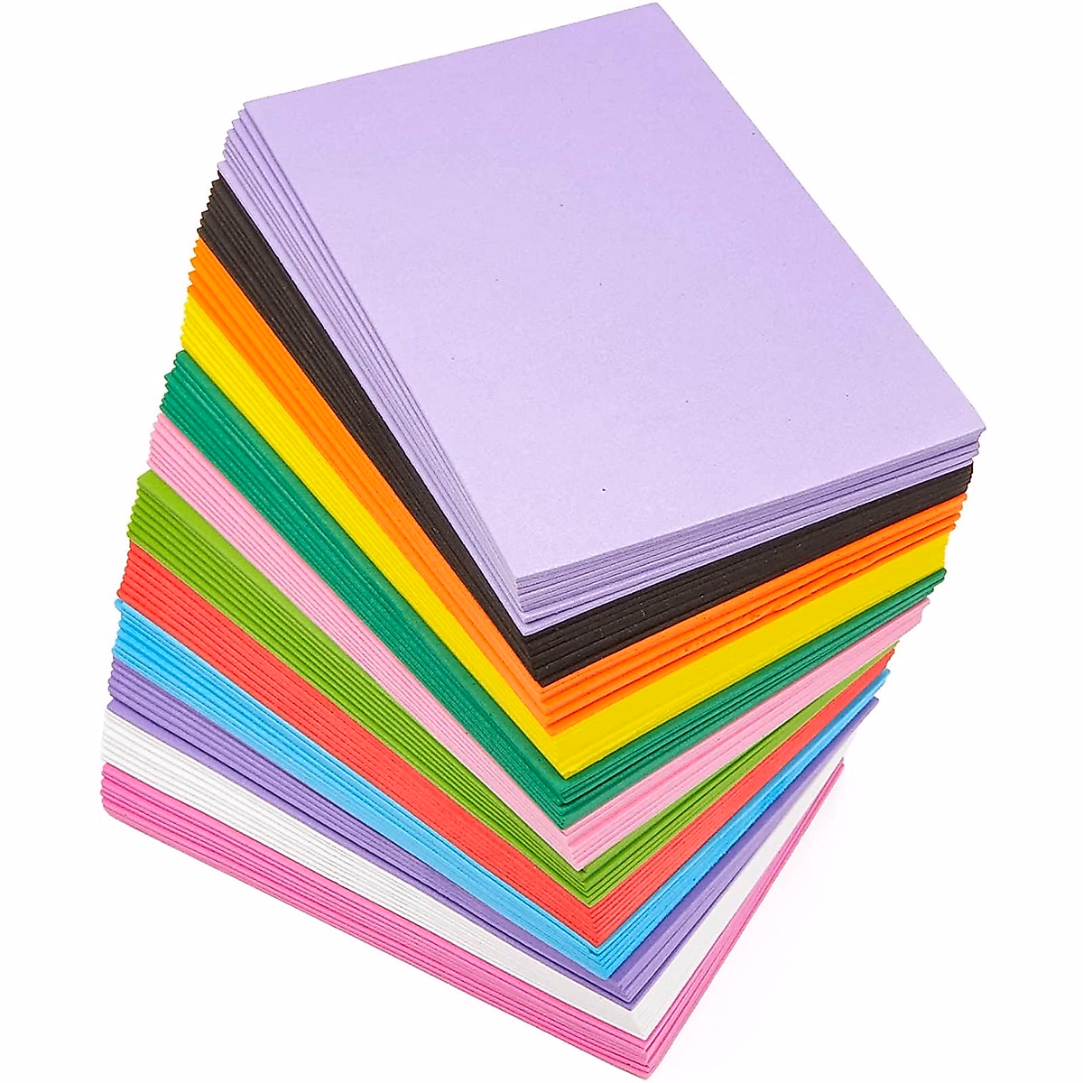 96 Pack Multicolored 2mm EVA Foam Sheets for Cosplay, Costumes, Arts and Crafts Projects, 4 x 6 in
