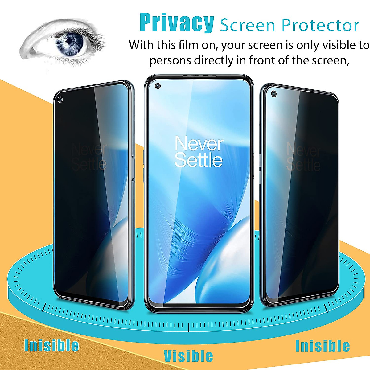 Zeking [2-Pack] for OnePlus Nord N200 5G Privacy Tempered Glass Screen Protector, Anti-Spy 9H Hardness [3D Touch][Case Friendly] [Anti Scratch][Anti-Fingerprint] Bubble Free