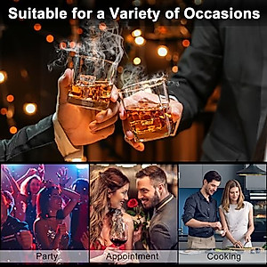 Cocktail Smoker Kit with Torch, Whiskey Smoker Kit with 6 Flavors Wood Chips, Old Fashioned Bourbon Drink Smoker Infuser Kit, Fathers Day Birthday Gifts for Men, Dad (No Butane)