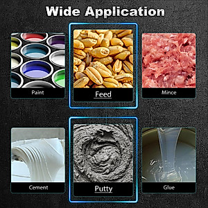 Geveelife Concrete Cement Electric Mixer Machine 2400W with 6 Adjustable Speed, Handheld Electric Cement Mixer for Drill for Mixing Mud, Cement, Mortar, Paint, Fodder, Blue