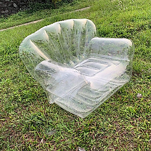HEYOH Inflatable Chair, Transparent Clear Blow Sofa Seat for Kids, Teens Room,Funny Indoor/Outdoor Furniture for Swimming Pool,Dorm,Yard,Parties & Events -100% Waterproof & Holds 220lbs