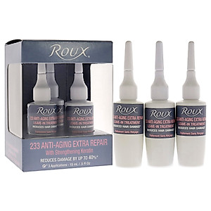 Roux 233 Anti-Aging Extra Repair, Leave In Treatment with Strengthening Keratin, 3 Applications per Box