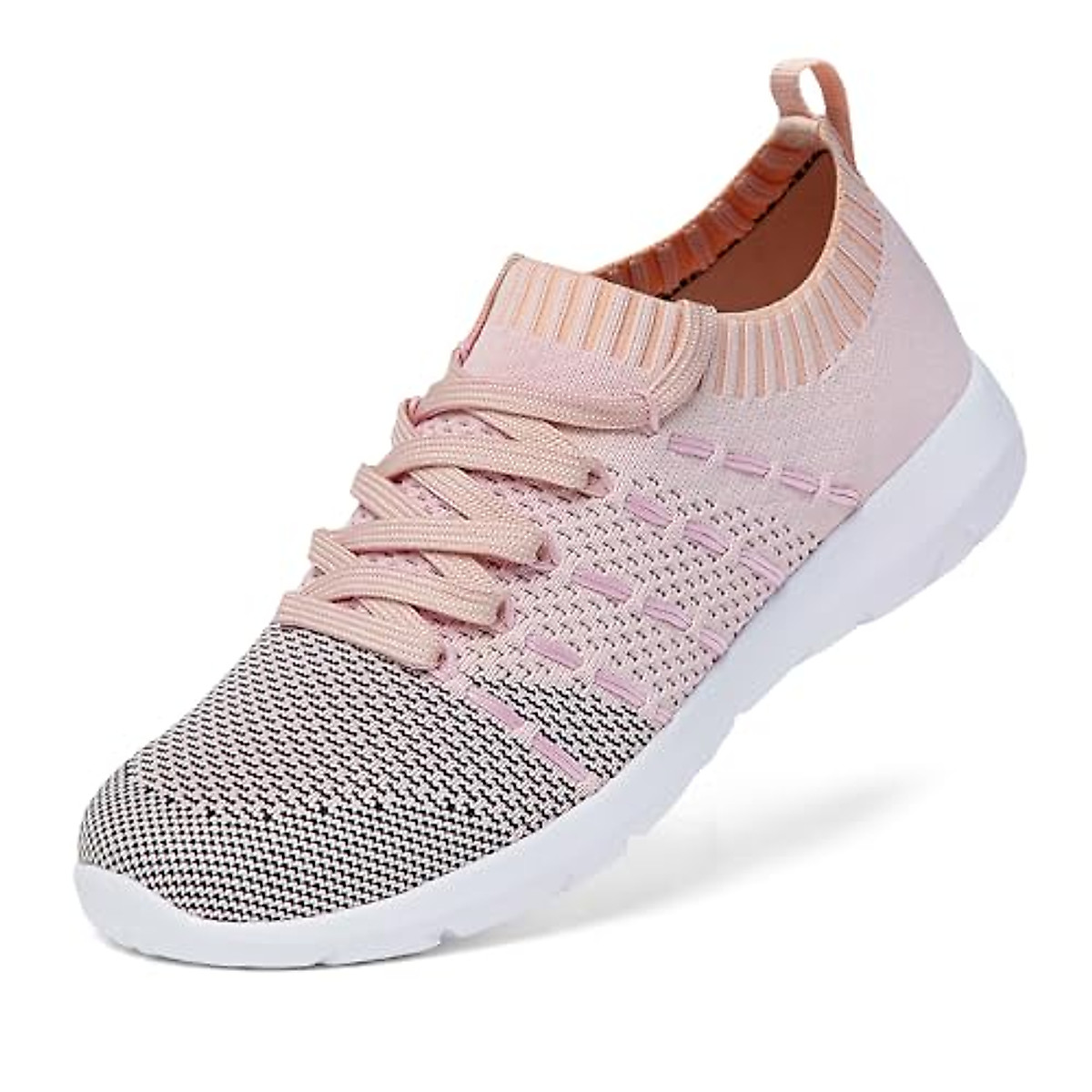 EvinTer Women's Running Shoes Lightweight Comfortable Mesh Sports Shoes Casual Walking Athletic Sneakers Black/Pink