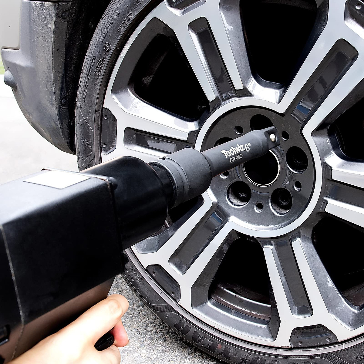 Toolwiz 3/4” Drive Impact Extension Bar 4”, 6”, 10” (3 Piece) Cr-Mo Steel, Expand the Range of Impact Drivers, Organized in PVC Box - Black 3/4 Drive Impact Socket Set 3/4 drive socket set