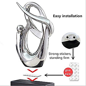 Anding Home Decoration,Silver Ceramic Porcelain Sculpture,Ceramic Creative Decoration, Office Countertop Decoration, Gift